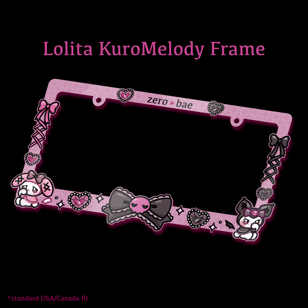 Gothic Lolita Kuro Melo License Plate Frame – ZeroBae