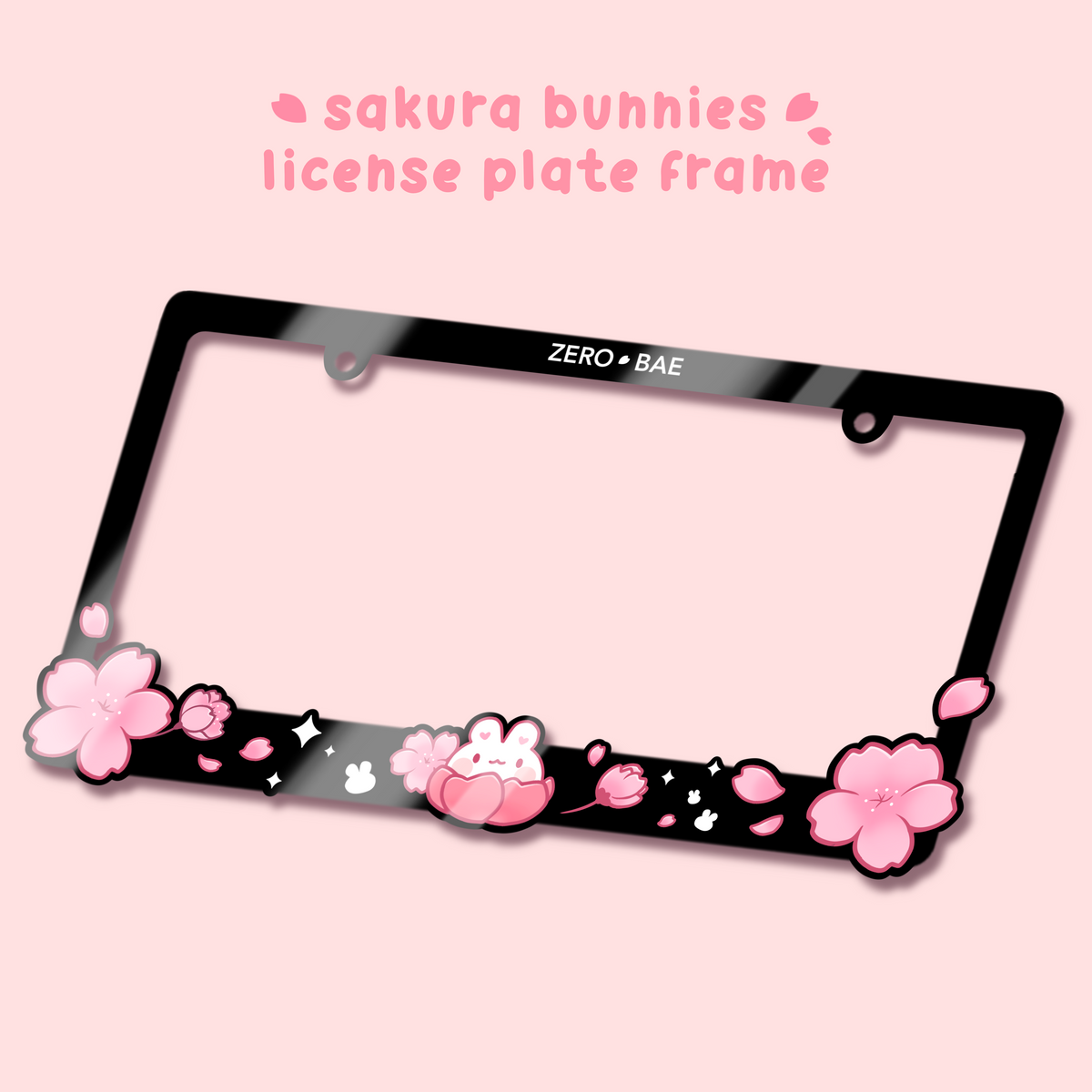 Sakura Bunnies License Plate Frame – ZeroBae