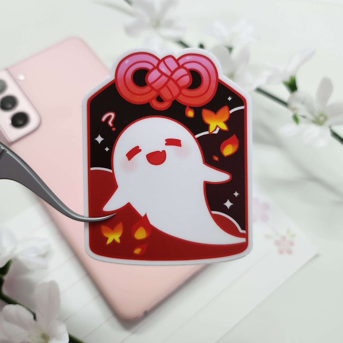 Genshin Impact | Hu Tao Ghost Lucky Charm Mini Sticker – ZeroBae