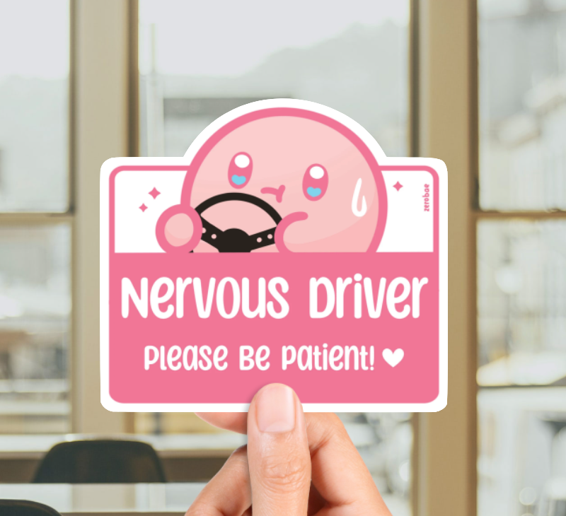 Nervous Driver Sticker – ZeroBae
