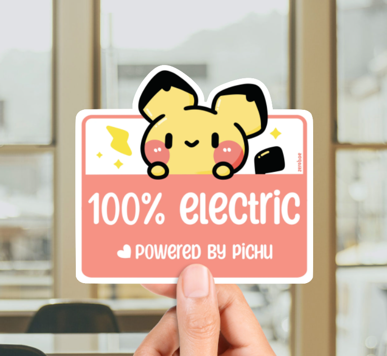 100% Electric Vehicle Sticker – ZeroBae